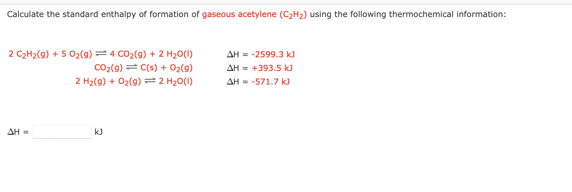 [Solved]: Calculate the standard enthalpy of formation of&nb
