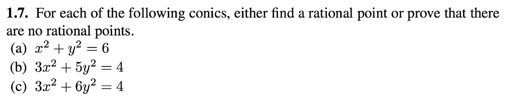 Solved 1.7. For each of the following conics, either find a | Chegg.com