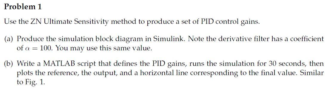 Solved PID tuning Consider a unity feedback control | Chegg.com