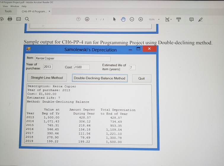 CH6-PP-4 Program.. x CS146 Visual Basic 2015 Chapter | Chegg.com