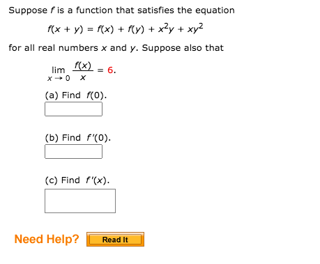 Solved Suppose f is a function that satisfies the equation | Chegg.com