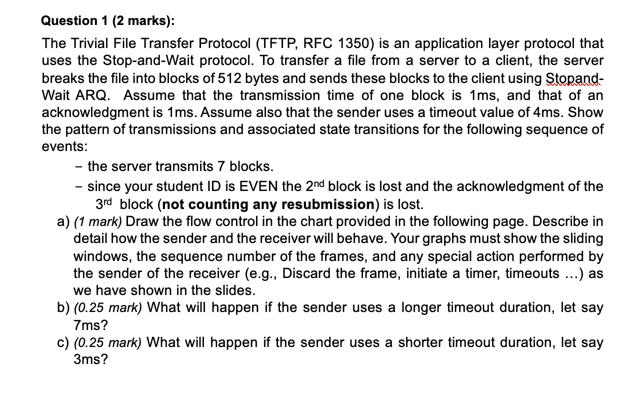 Solved The Trivial File Transfer Protocol Tftp Rfc 1350