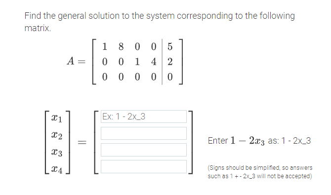 Solved Find the general solution to the system corresponding | Chegg.com