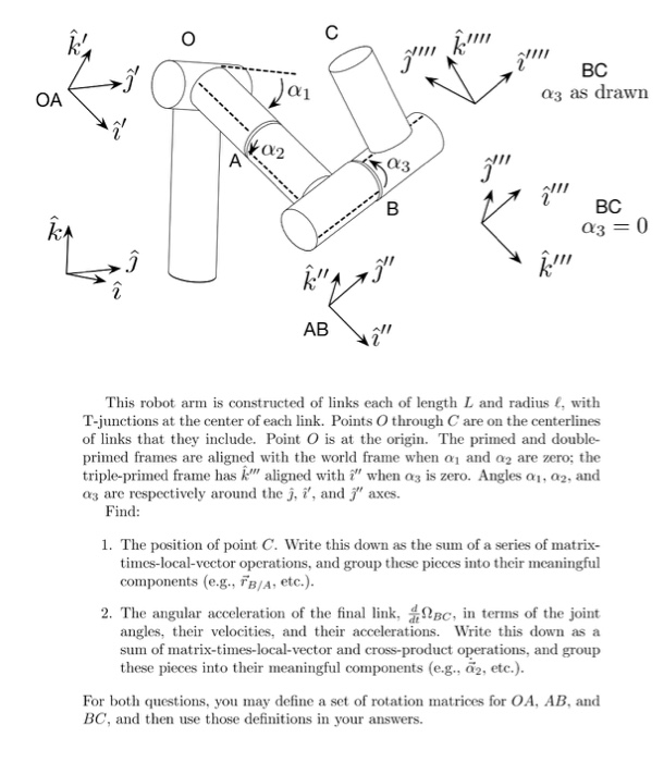 BC Q3 as drawn α1 OA (12 03 BC This robot arm is | Chegg.com