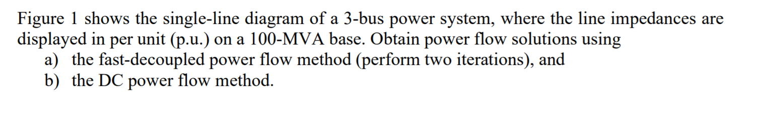 Solved Figure 1 shows the single-line diagram of a 3-bus | Chegg.com