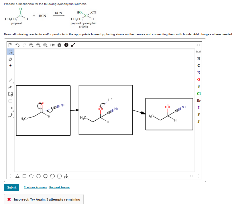 Solved Propose a mechanism for the following cyanohydrin | Chegg.com