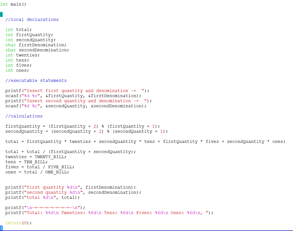 Solved Help With The Correct Code In C Programthis Is What