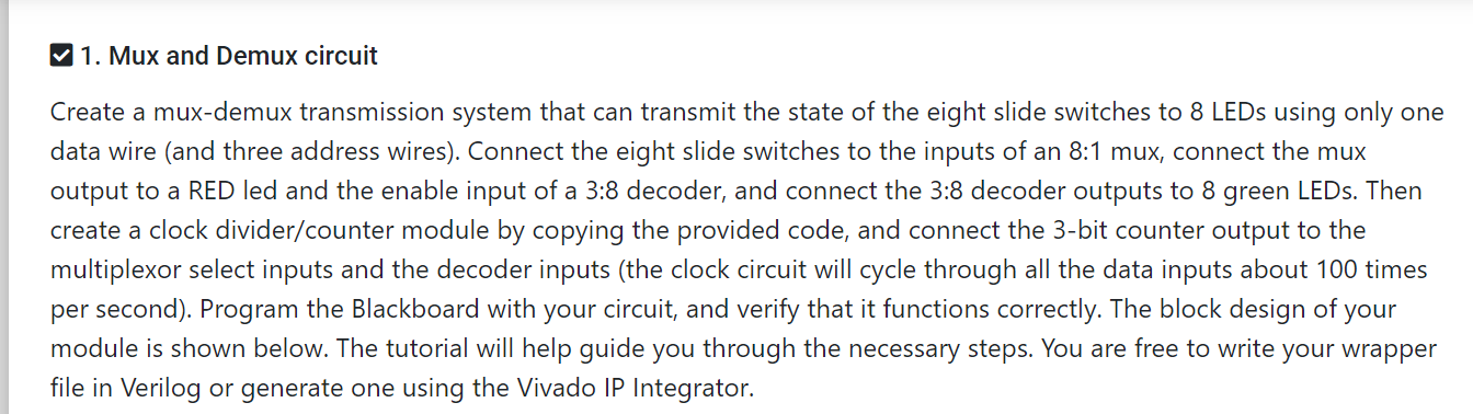 Solved 1. Mux and Demux circuit Create a mux-demux | Chegg.com