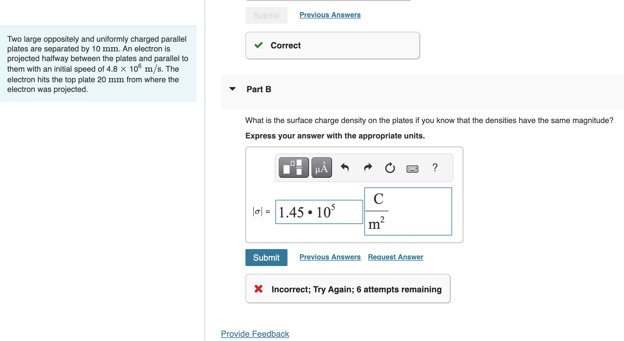 Solved Two large oppositely and uniformly charged parallel | Chegg.com