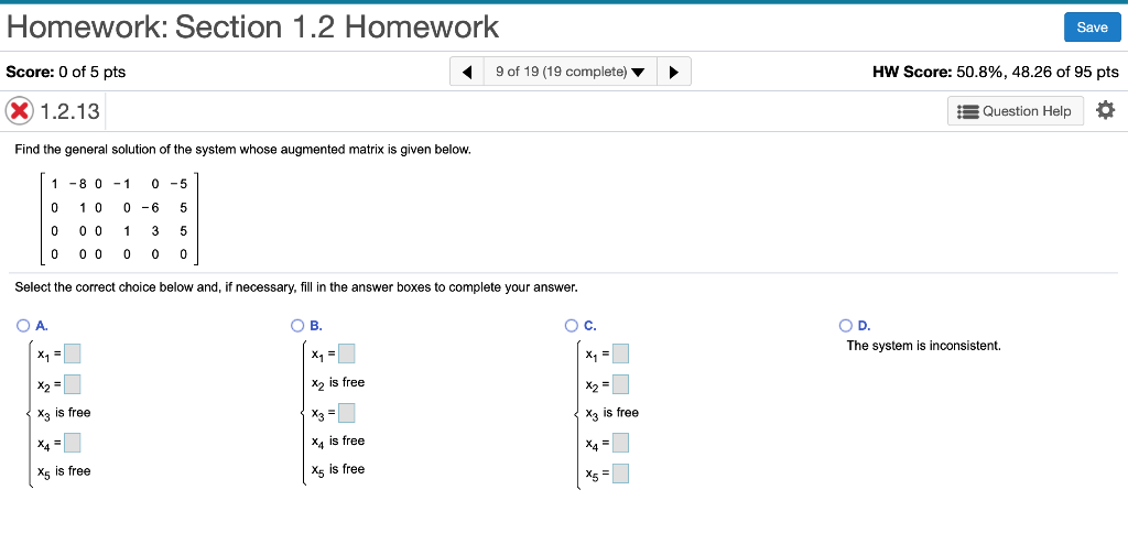 Solved Homework Section 1 2 Homework Save Score 0 Of 5 Pts