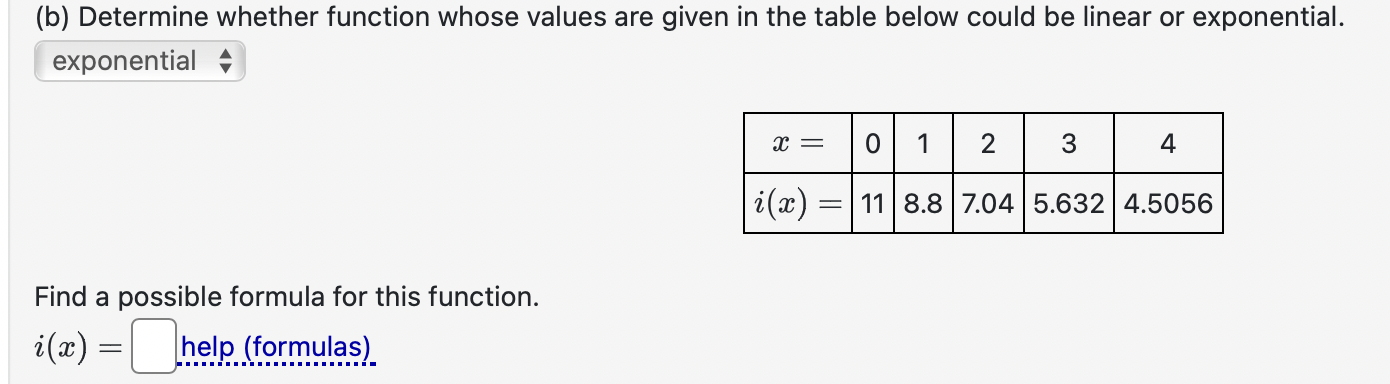 Solved (b) Determine whether function whose values are given | Chegg.com Solved (b) Determine whether function whose values are given | Chegg.com