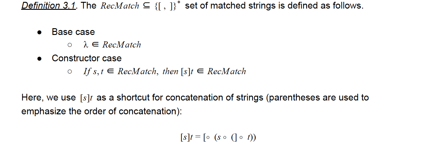 Problem 7.18. Let RecMatch be the set of strings of | Chegg.com