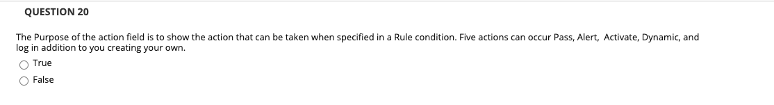 Solved QUESTION 20 The Purpose of the action field is to | Chegg.com