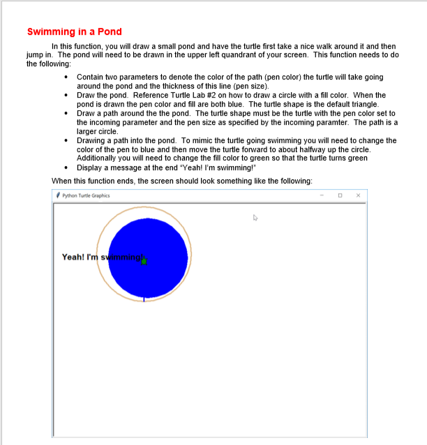 Solved #Python #For this lab, your turtle will go on a | Chegg.com