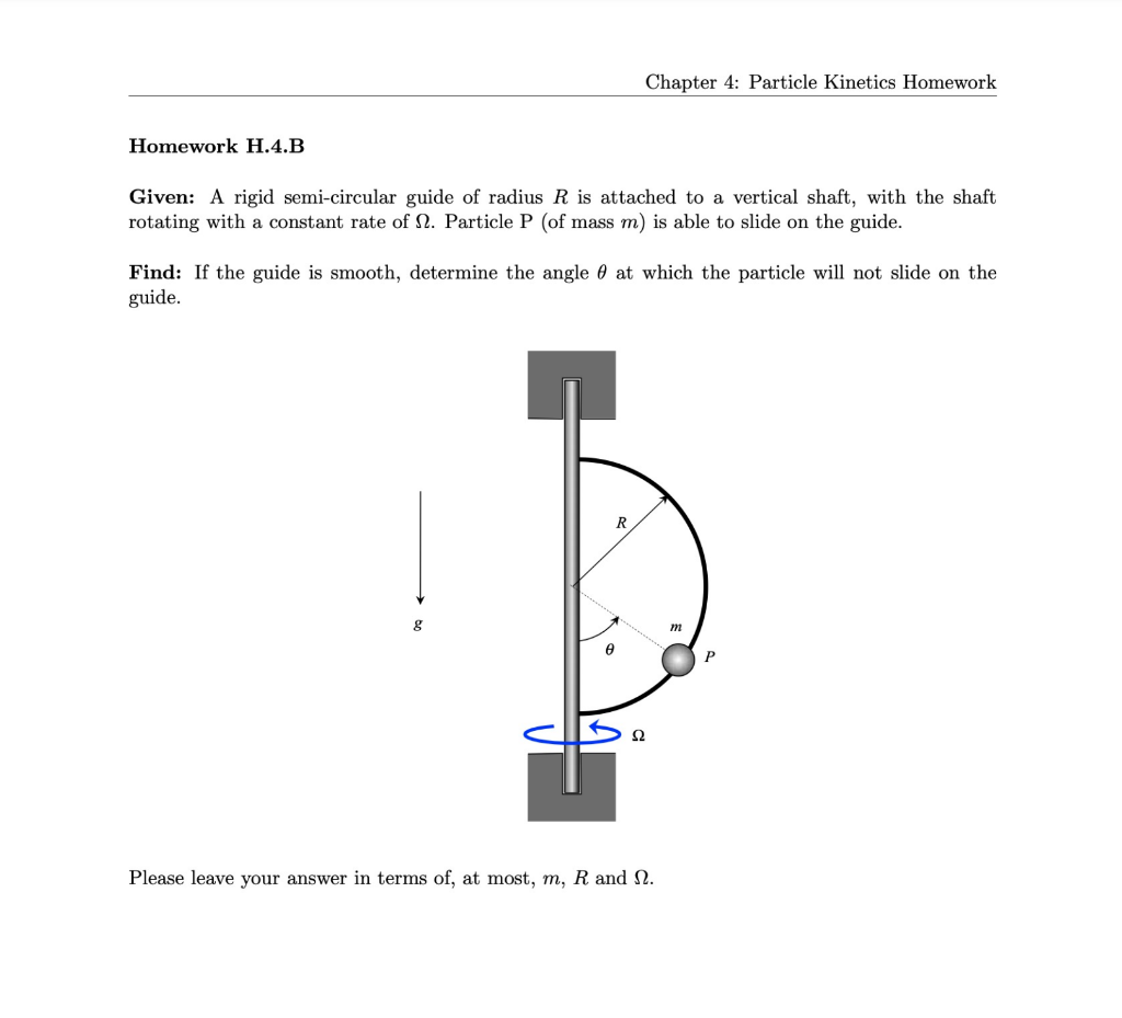 Solved Chapter 4: Particle Kinetics Homework Homework H.4.B | Chegg.com
