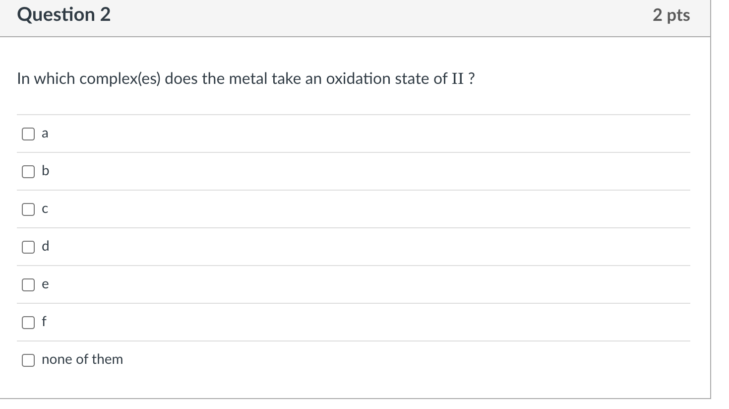 Solved For Q1 - Q8, refer to the complexes shown below:Which | Chegg.com