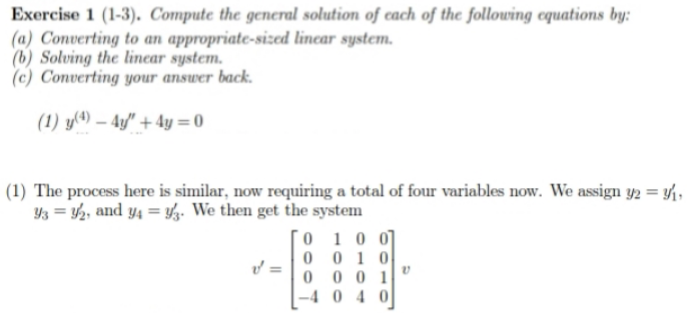 Solved How do they get the following matrix if it's missing | Chegg.com