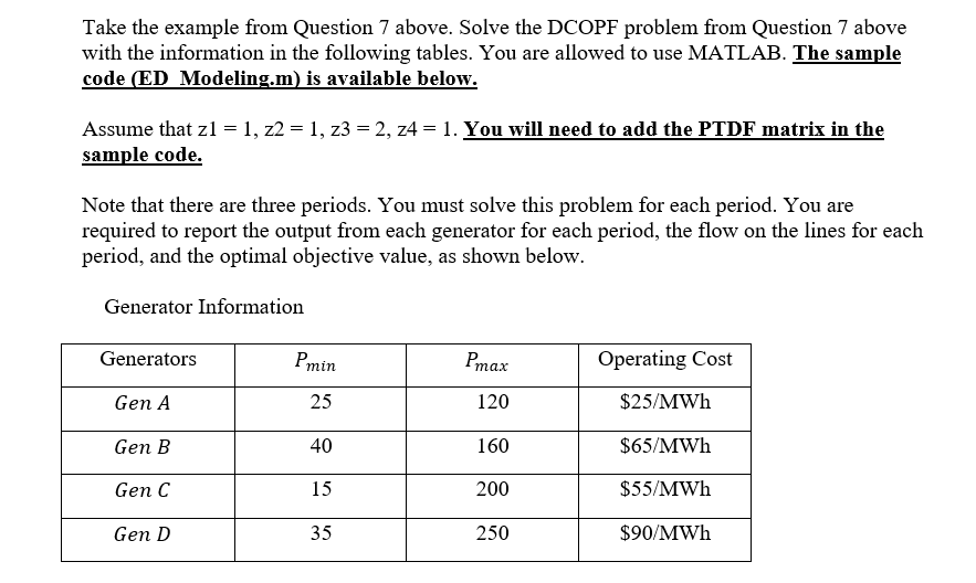Take the example from Question 7 above. Solve the | Chegg.com
