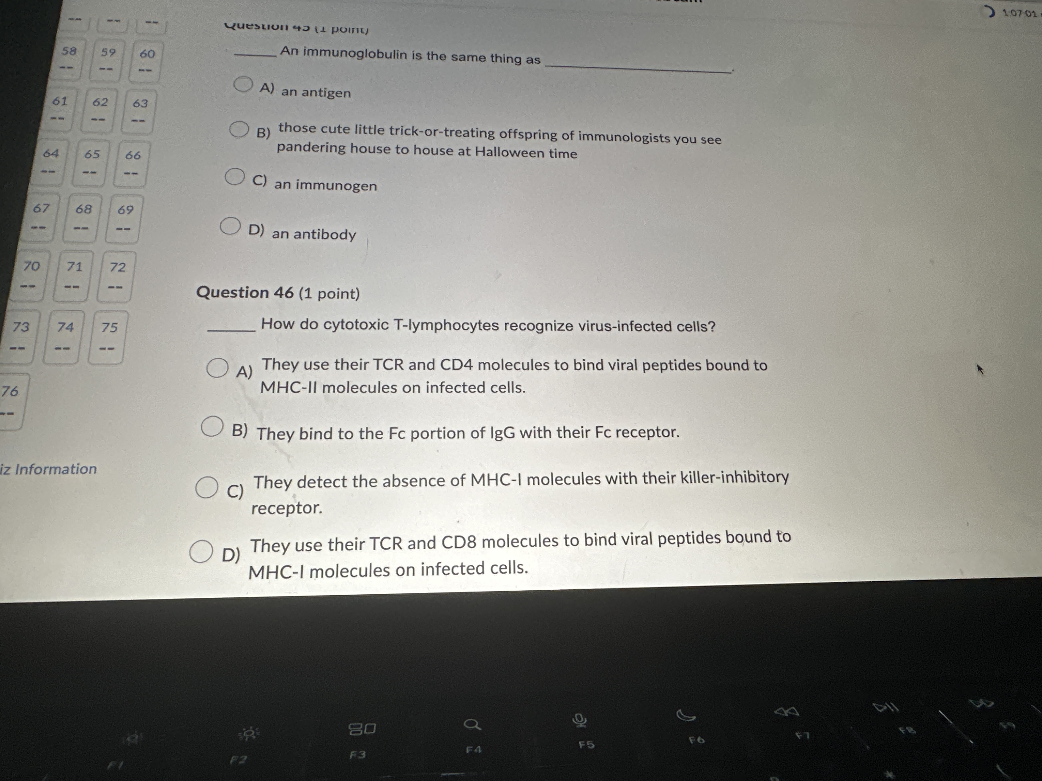 Solved An immunoglobulin is the same thing asA) ﻿an | Chegg.com