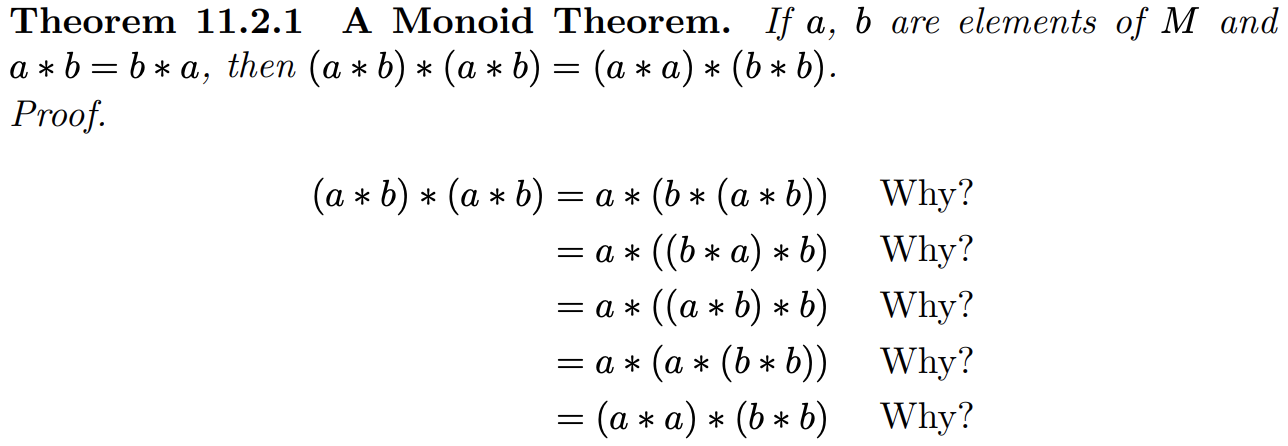 Solved Theorem 11.2.1 A Monoid Theorem. If a, b are elements | Chegg.com