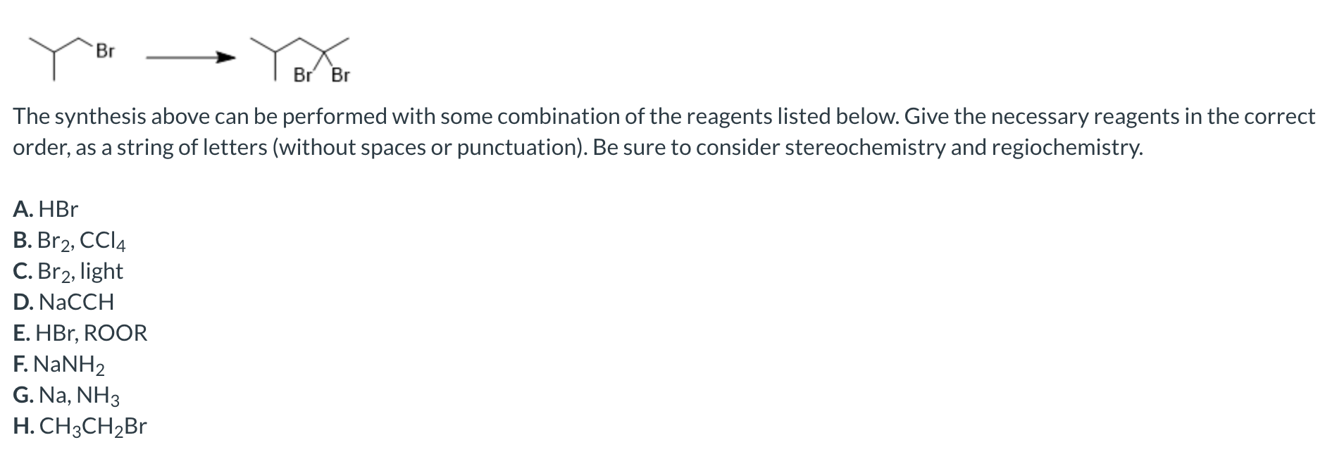 Solved The synthesis above can be performed with some | Chegg.com