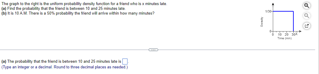 Solved The graph to the right is the uniform probability | Chegg.com