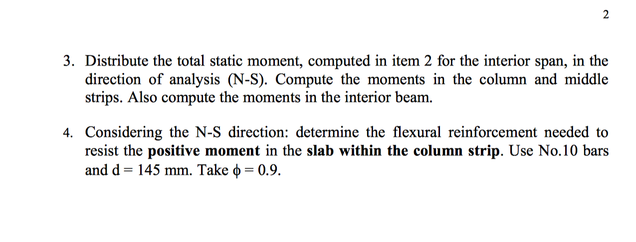 Solved 2 3. Distribute the total static moment, computed in | Chegg.com