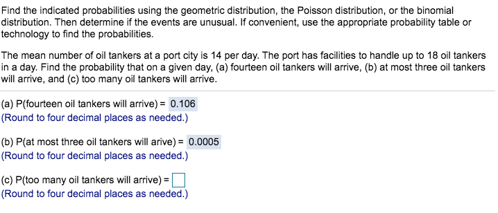 Solved Find the indicated probabilities using the geometric | Chegg.com