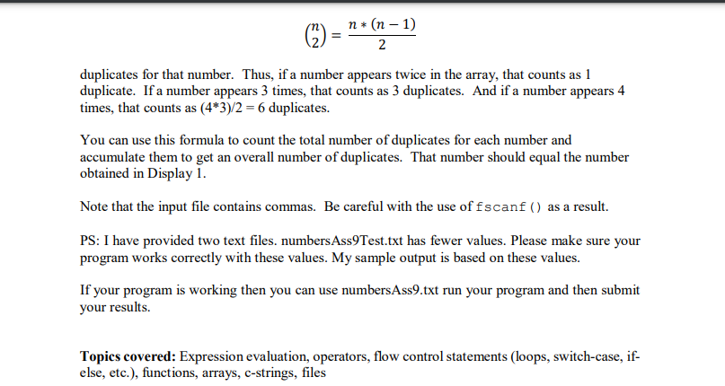 Solved Program 1 Statistical Analysis Of An Array The 4503