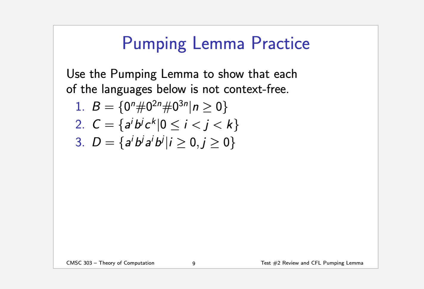 Solved Use the Pumping Lemma to show that each of the | Chegg.com