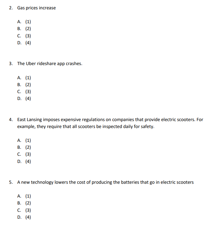 Solved 1. Which of the following would best explain why the | Chegg.com