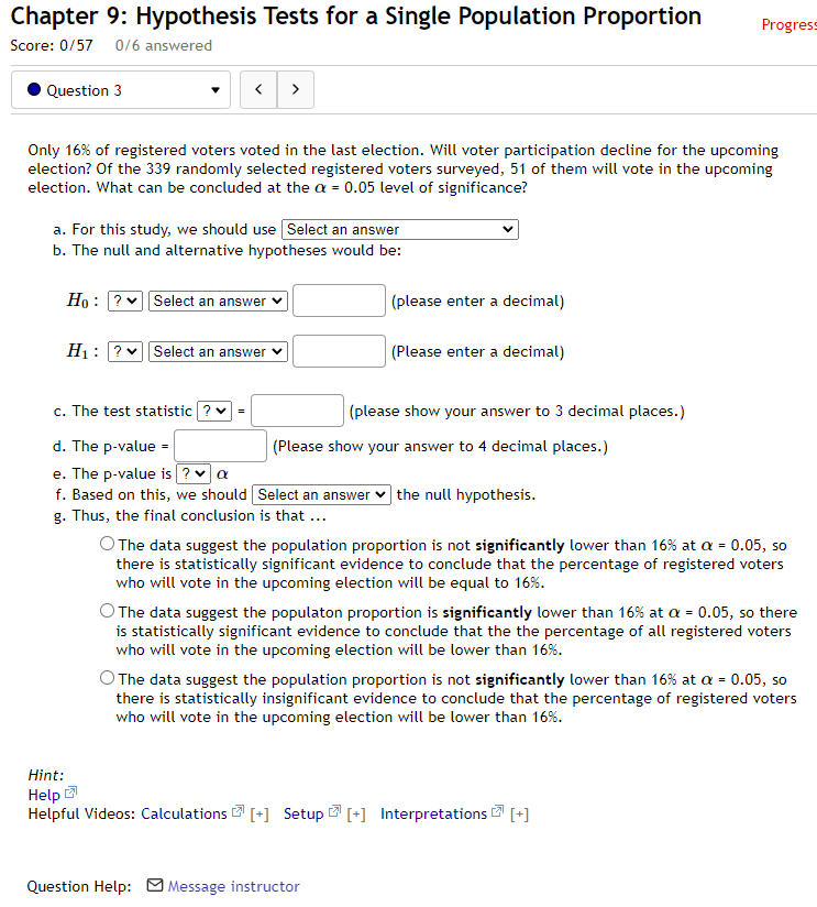 Solved Chapter 9: Hypothesis Tests for a Single Population | Chegg.com