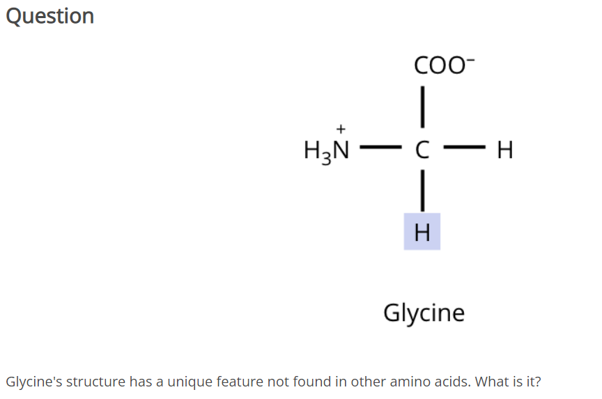 Solved a.Glycine is chiral. b.The amino group is part of | Chegg.com