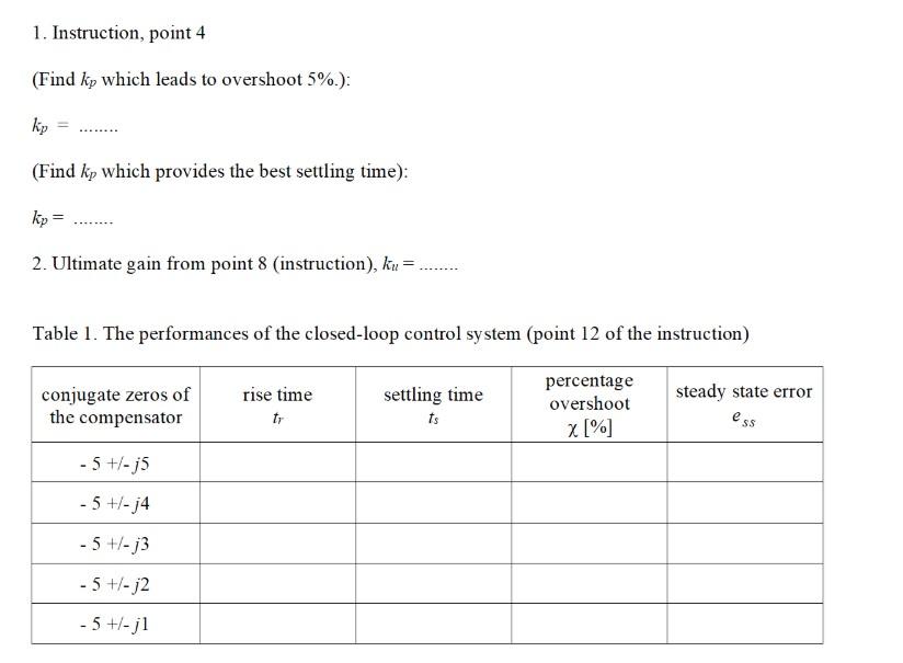 Solved CONTROL THEORY FUNDAMENTALS. ALL DIRECTIONS ARE IN | Chegg.com