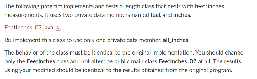 Solved The following program implements and tests a length | Chegg.com