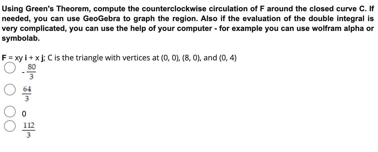 Solved Using Green's Theorem, compute the counterclockwise | Chegg.com