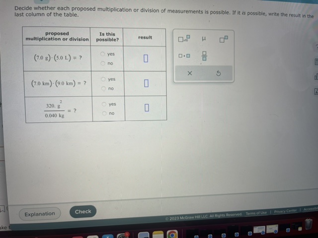 Solved Decide whether each proposed multiplication or | Chegg.com