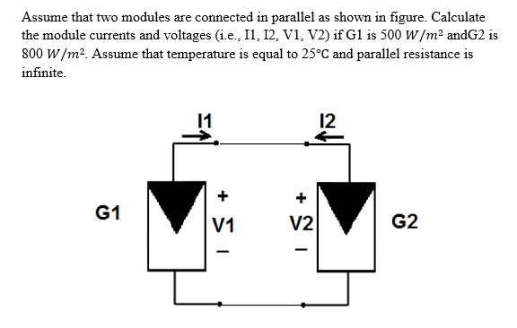 Assume that two modules are connected in parallel as | Chegg.com