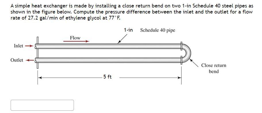 Solved A simple heat exchanger is made by installing a close | Chegg.com