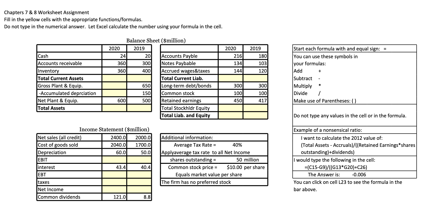 Solved 2020 2019 Calculate the following: OCF - Operating | Chegg.com