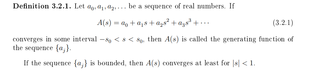 Solved Definition 3.2.1. Let a0,a1,a2,… be a sequence of | Chegg.com
