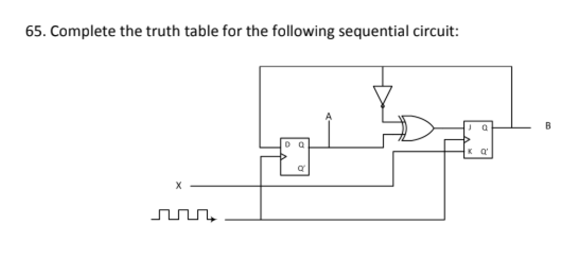 Solved 65. Complete the truth table for the following | Chegg.com