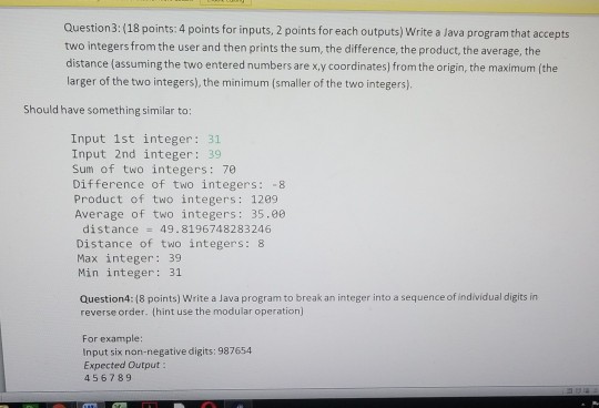 Solved Question3: (18 points: 4 points for inputs, 2 points | Chegg.com Solved Question3: (18 points: 4 points for inputs, 2 points | Chegg.com