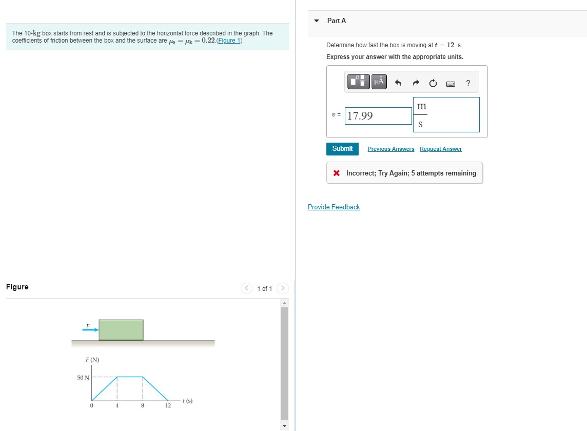 Solved The \\( 10-\\mathrm{kg} \\) box starts from rest and | Chegg.com
