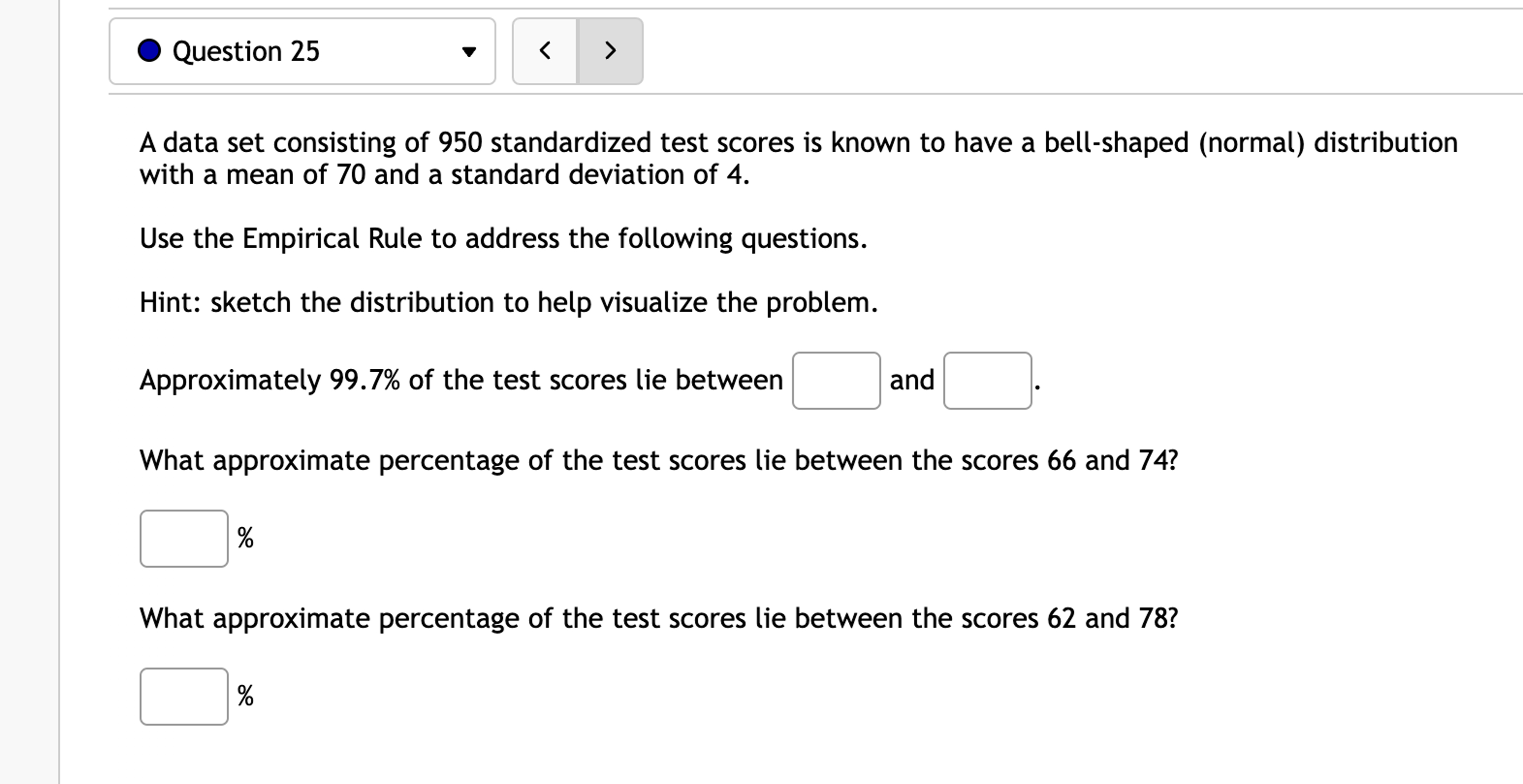 Solved Question 25a Data Set Consisting Of 950 standardized