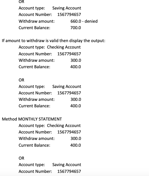 Solved Account type Saving Account Account Number: | Chegg.com