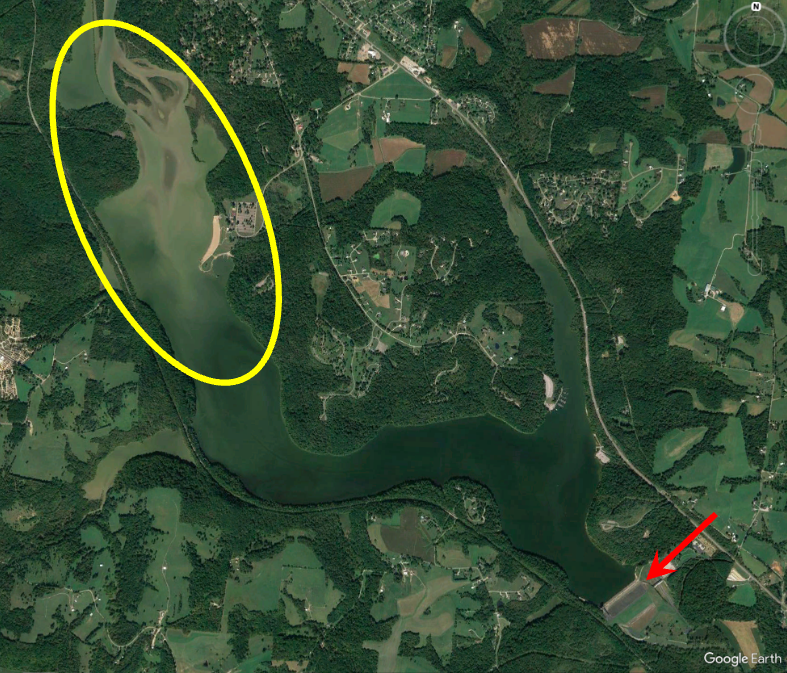 Solved In the graphic, Dillon Lake Reservoir and dam are | Chegg.com