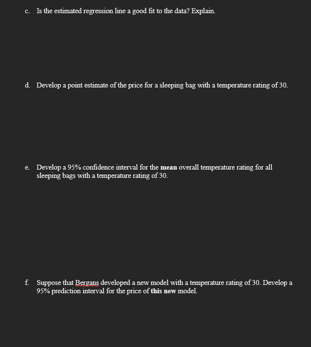 Solved a. State the simple linear regression equation. b. | Chegg.com