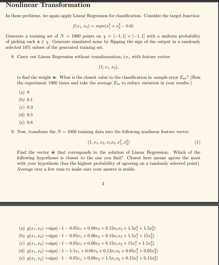 Solved Nonlinear Transformation In these problems, we again | Chegg.com