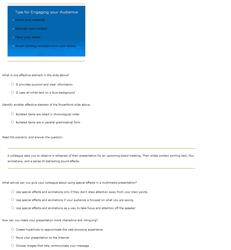 Solved 4. Preparing Engaging Multimedia Presentations The | Chegg.com